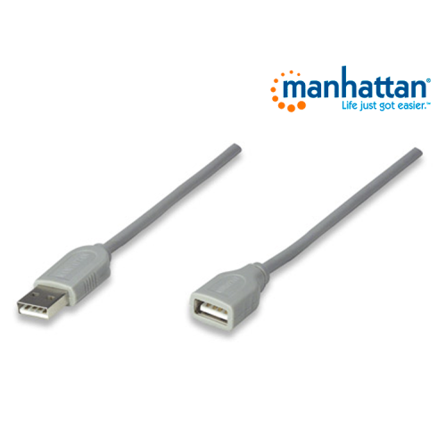 CABLE MANHATTAN USB A-A 1.8M GRIS 317887
